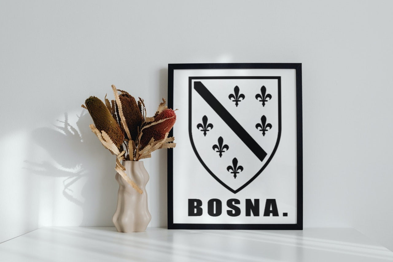 Bosna RBiH | Slika (poster) | Slika sa grbom RBiH i ljiljanima – Ponos ...